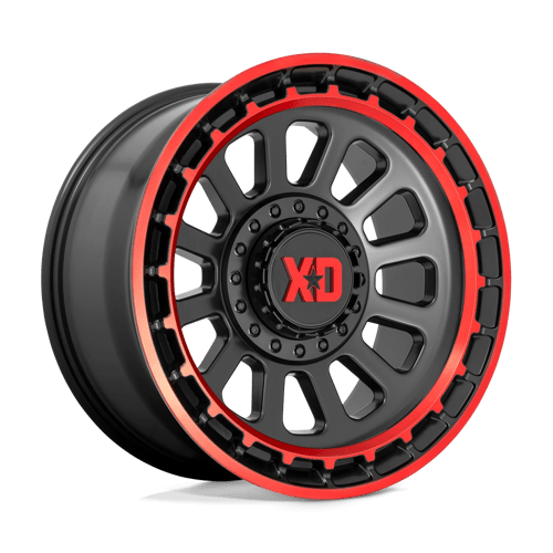 XD XD856 OMEGA Satin Black Machined Lip W/ Red Tint 20x10 -18 8X170 12 ...